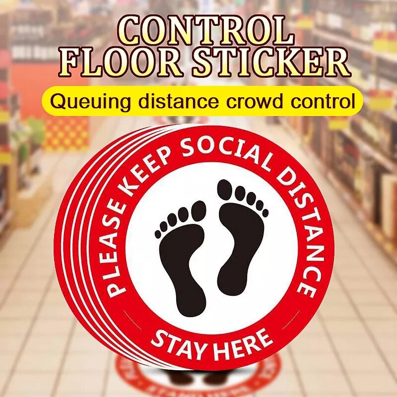 20 PCS Social Distancing Floor Decals Sticker Remo... – Grandado