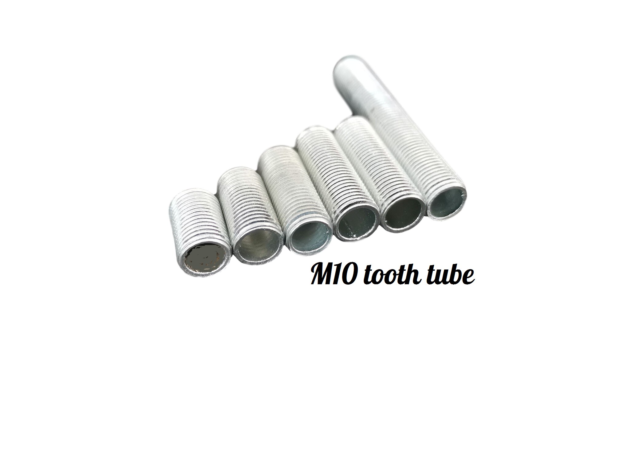 Novo 10 pces m10 dente tubo precisa de comprimento... – Vicedeal