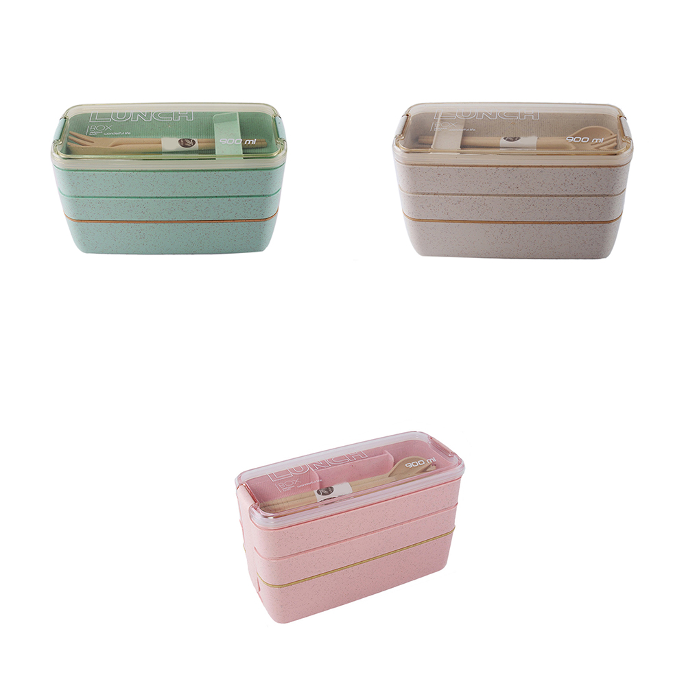 Portable Healthy Material Microwave Lunch Box 3 La... – Grandado