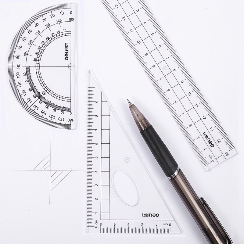 8pcs/set Plastic Geometry Protractor Drawing Schoo... – Grandado
