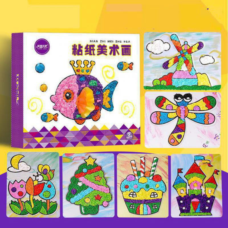 Children's Art Sets 3d Sticky Paper Sticker Painti... – Vicedeal