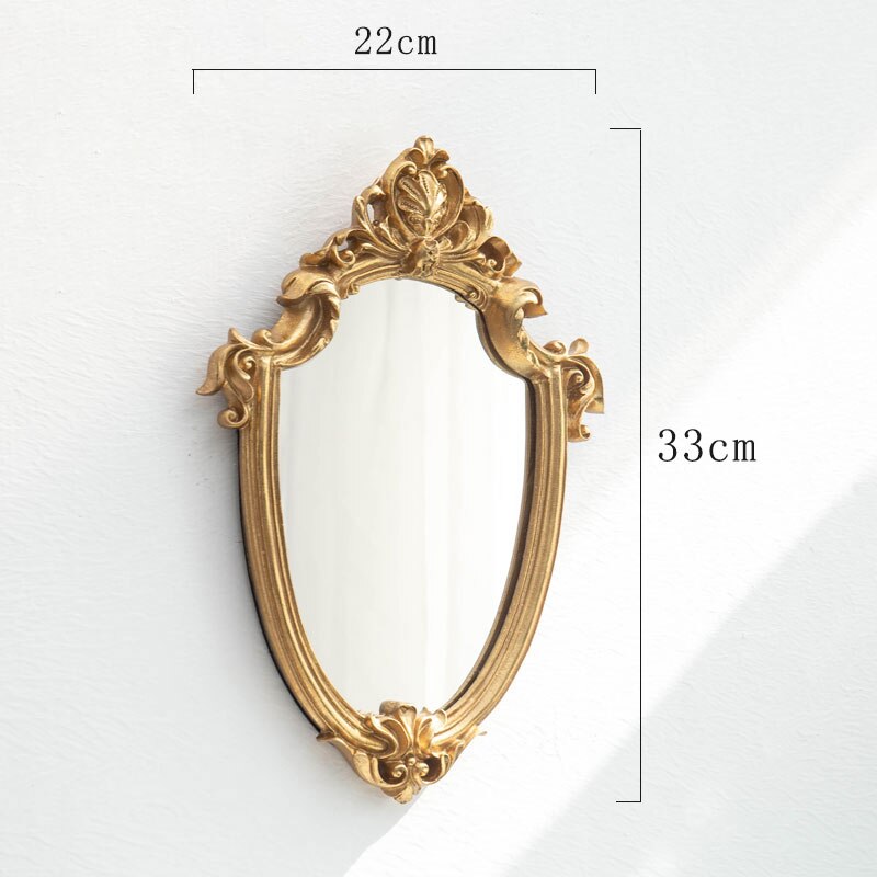 European Luxury Wall Decor Mirror Golden Relief Re... – Grandado