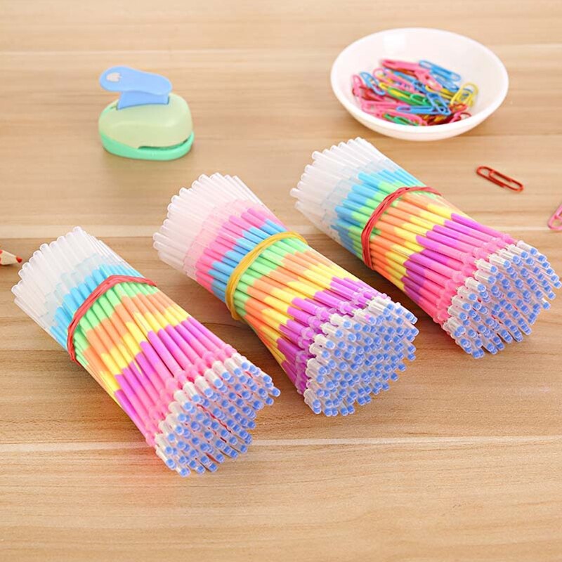 10Pcs Colorful 6 in 1 Highlighter Gel Pens Refills... – Grandado