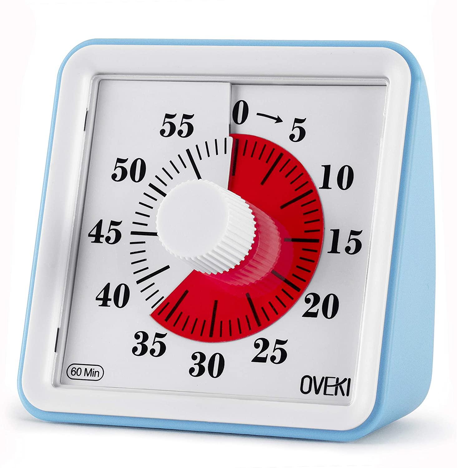 Oveki 60 Minutes Visual Analog Timer Silent Countd Grandado