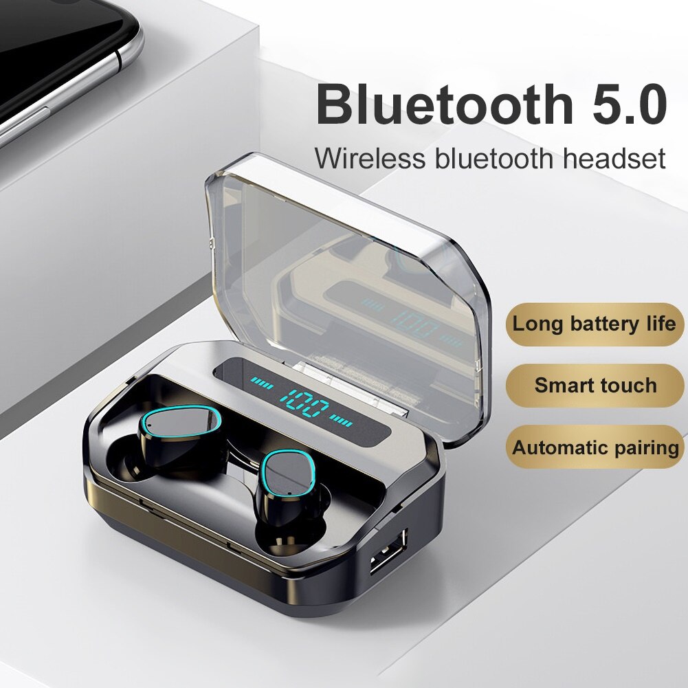 M8 Draadloze Bluetooth 5.0 Digitale Display Oortel... – Vicedeal