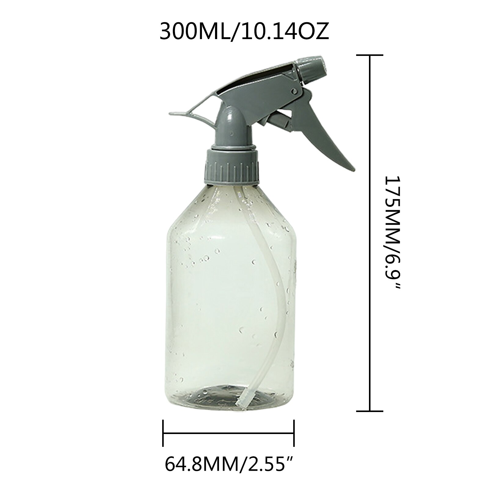300ml Transparent Empty Spray Bottle Portable Reus... – Vicedeal