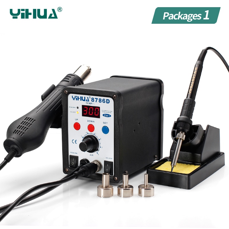 2 in 1 YIHUA 8786D Air Soldering Station Soldering... – Grandado