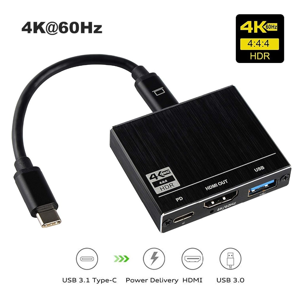 3-IN-1 Thunderbolt 3 Type C To USB C USB 3.0 HUB M... – Vicedeal