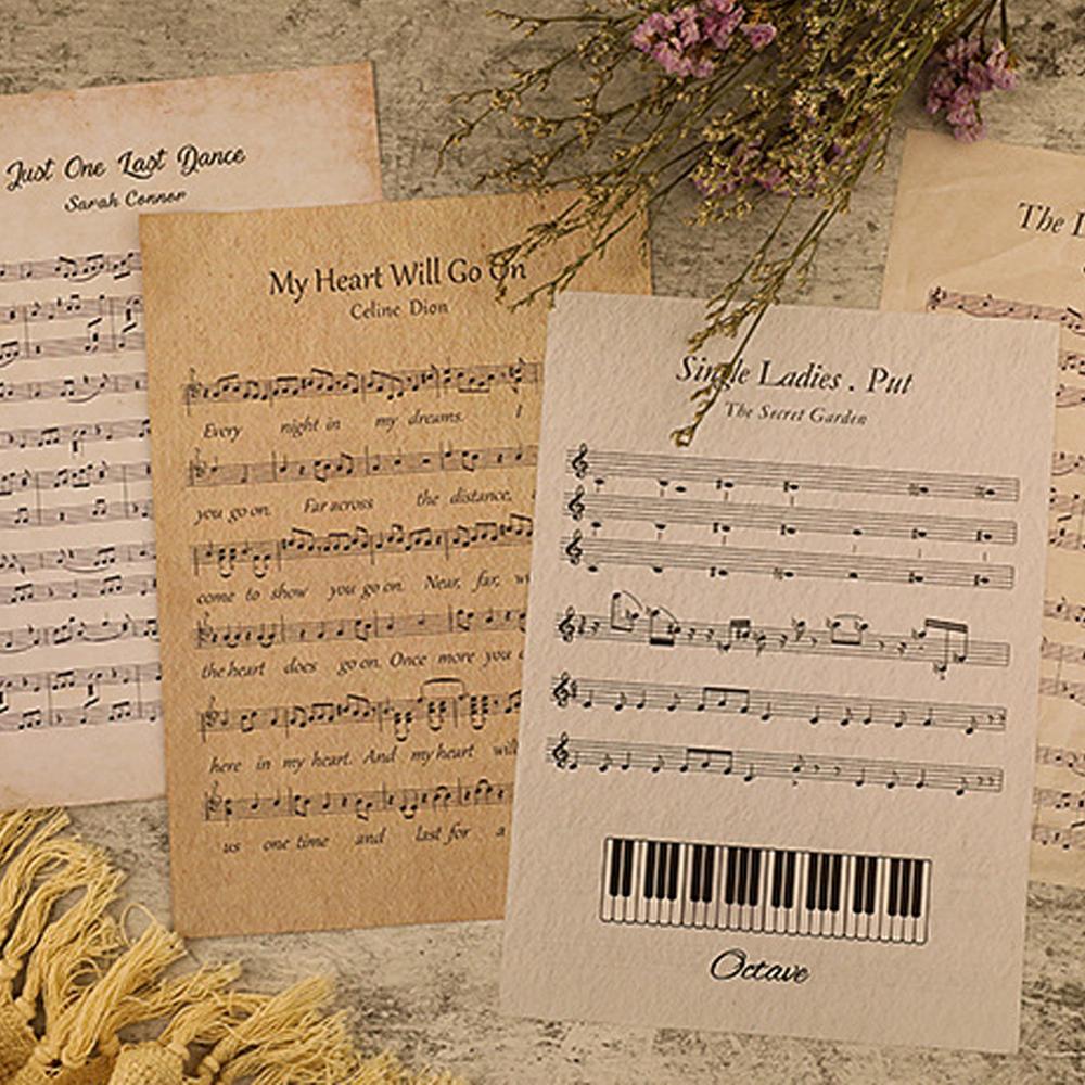 INS Retro Style Sheet Music Paper Background DIY P... – Vicedeal