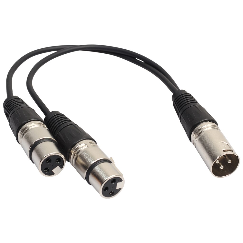 3-pin XLR Audio Microphone Connector Male to Dual ... – Grandado