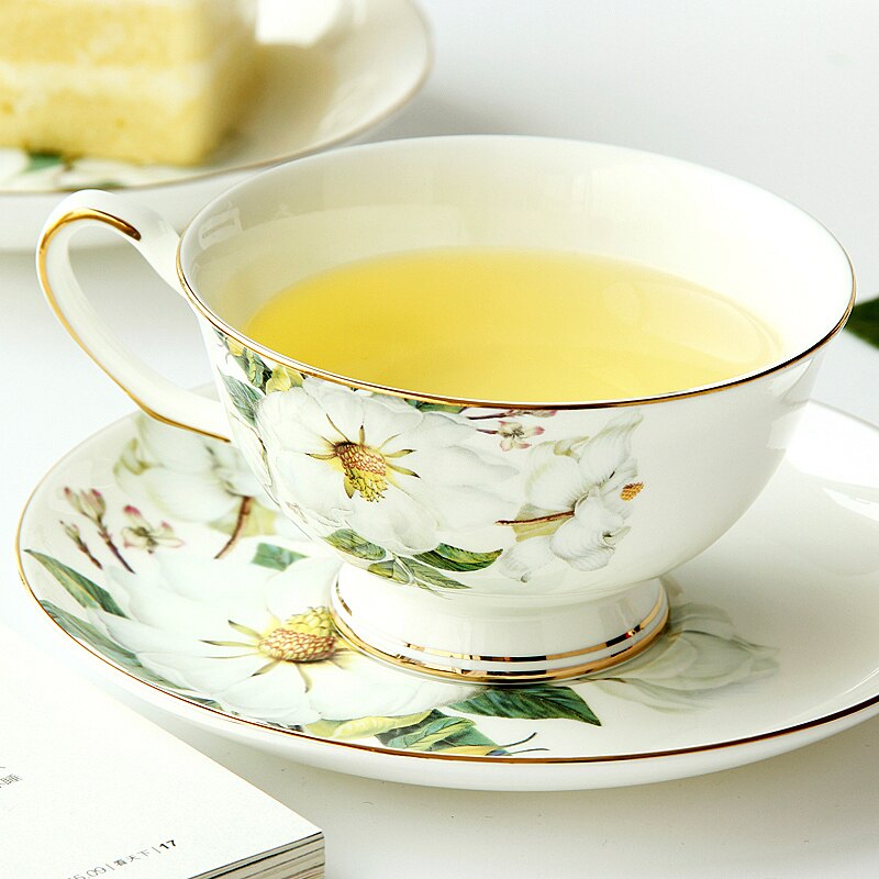 220Ml, Fine Bone China Tea Cup Set Met Schotel, Ca... – Vicedeal