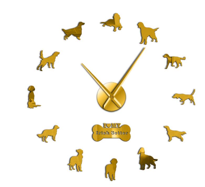 DIY Large Mirror Effect Wall Clock Exclusive Irish... – Vicedeal