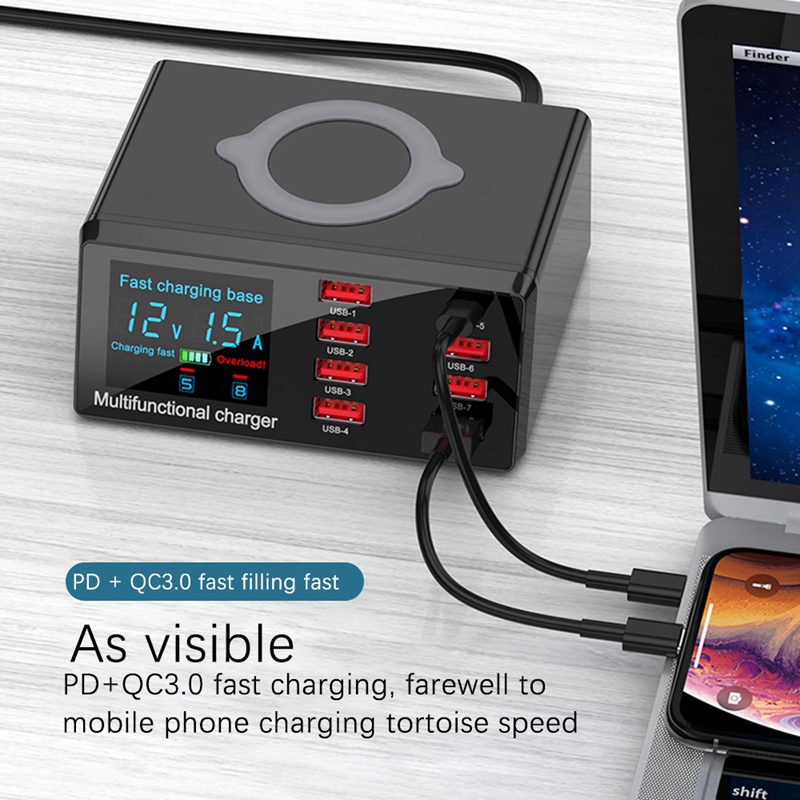 Multi USB Charging Station 100W 8 Ports 3.0 Adapte... – Grandado