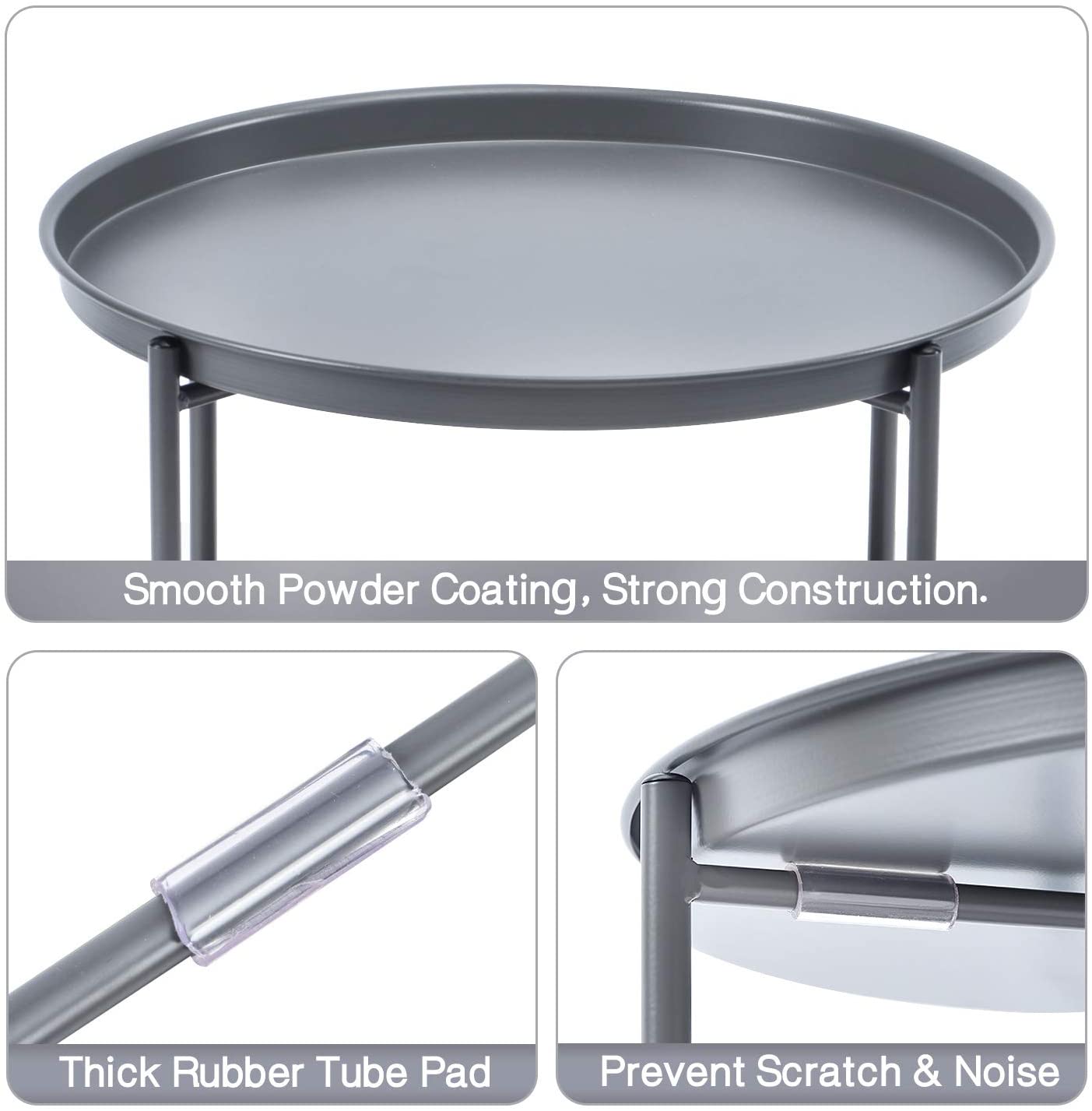 Coffee round table, metal bedside table, sofa side... – Grandado