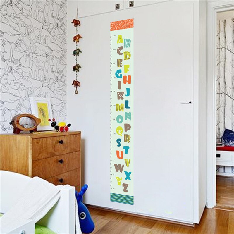 English Alphabet Growth Chart Wall Stickers For Be... – Grandado
