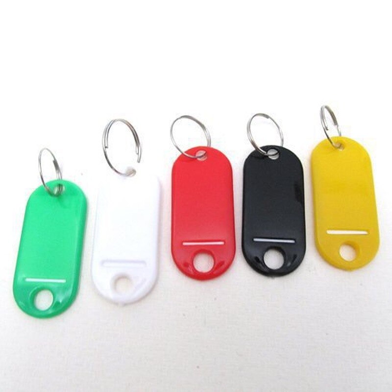 50pcs Random Color Key Fobs Luggage ID Tags Plasti... – Grandado