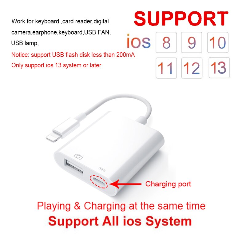 OTG reader for IOS to USB 3.0 Camera Adapter Mobil... – Grandado