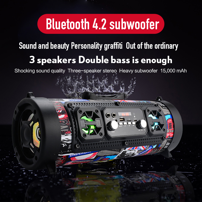 15W Portable Outdoor Bluetooth 4.2 Speaker FM Radi... – Grandado