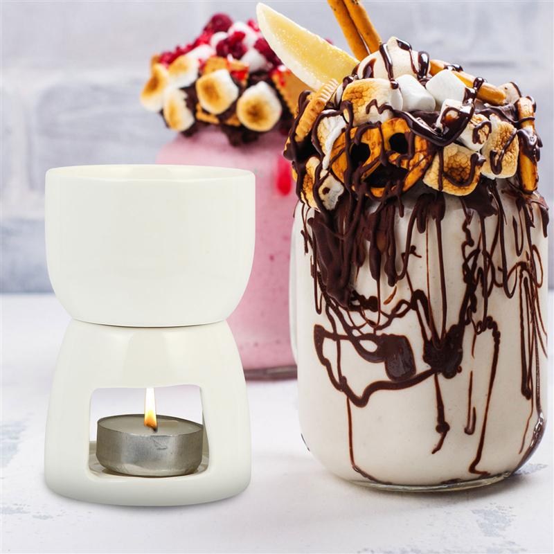 1 Set Ceramic Chocolate Fondue Set With 2 Forks Pr... – Grandado