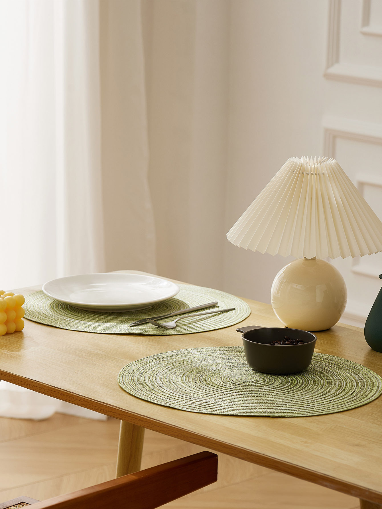 4pcs/set Handmade Round Woven Braided Placemats 15... – Vicedeal