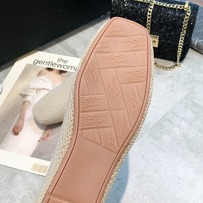 Kvinnor sommar höst lägenheter skor stickat tyg an... – Grandado