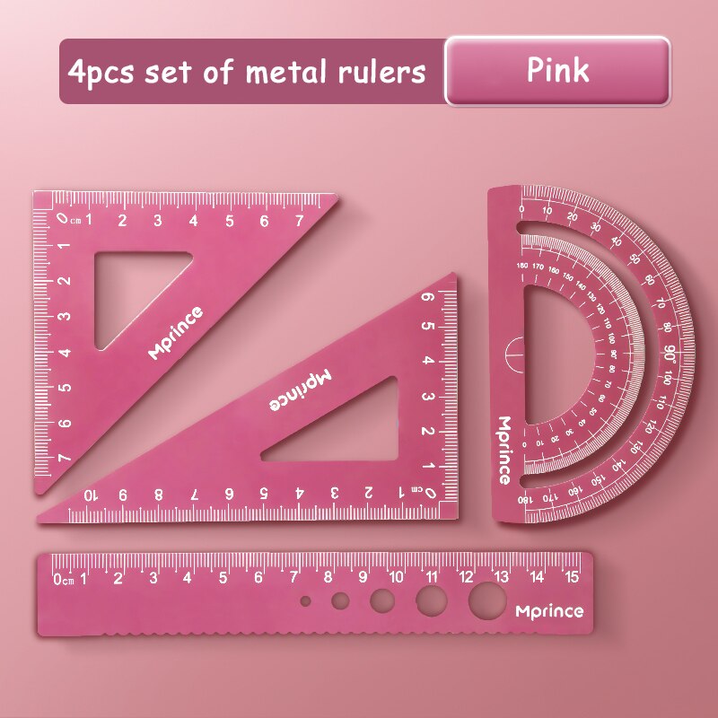 4pcs/set Metal Ruler Multi-function Drawing Measur... – Grandado