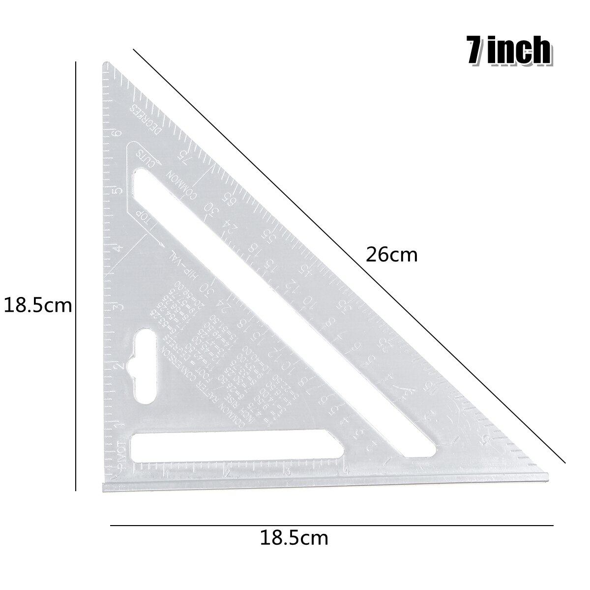 Angle Ruler 7/12 inch Metric Aluminum Alloy Triang... – Grandado
