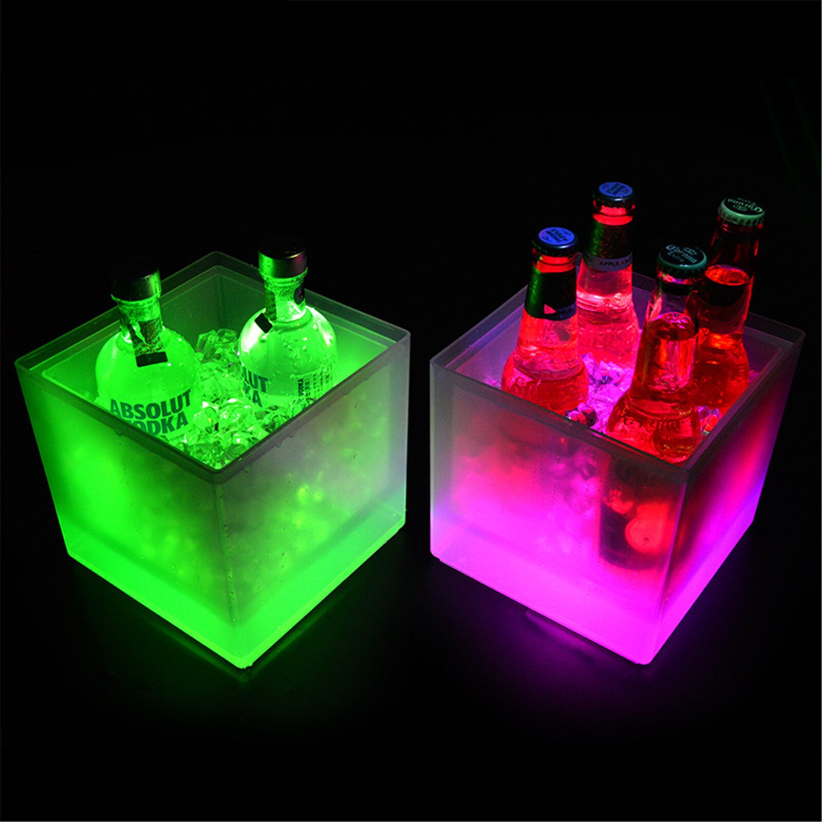 Color Waterproof Square Plastic Led Ice Bucket Bar... – Vicedeal