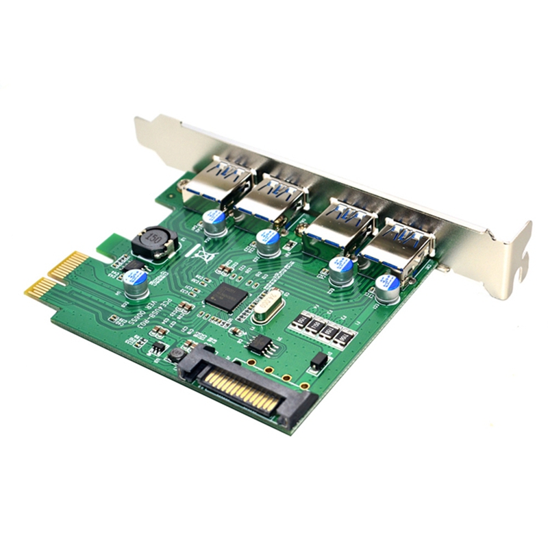 USB3.0 PCI-E4 Ports Expansion Card Sata Controller... – Vicedeal