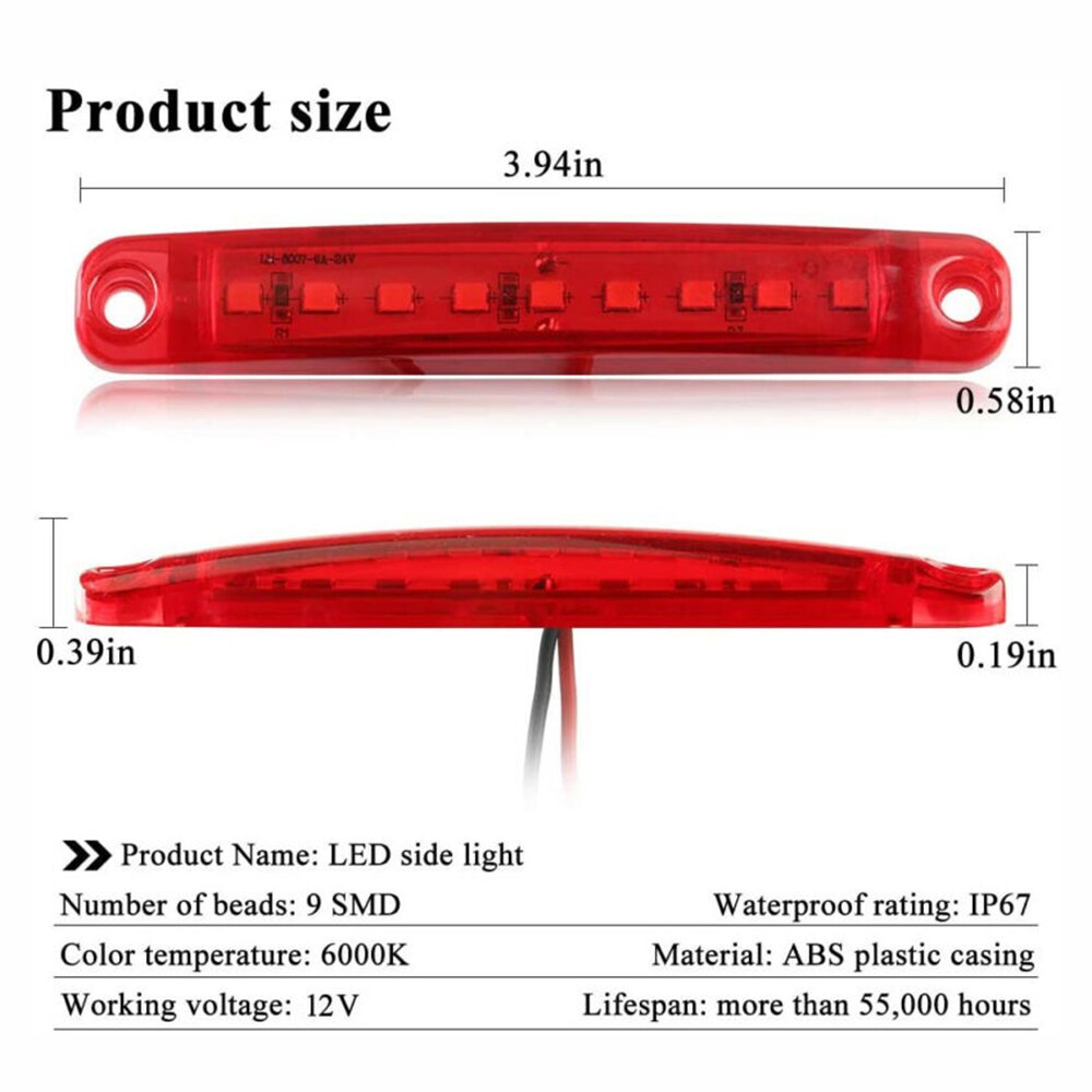 IP67 Rock Lights PC Lens + ABS Housing Red For JEE... – Grandado