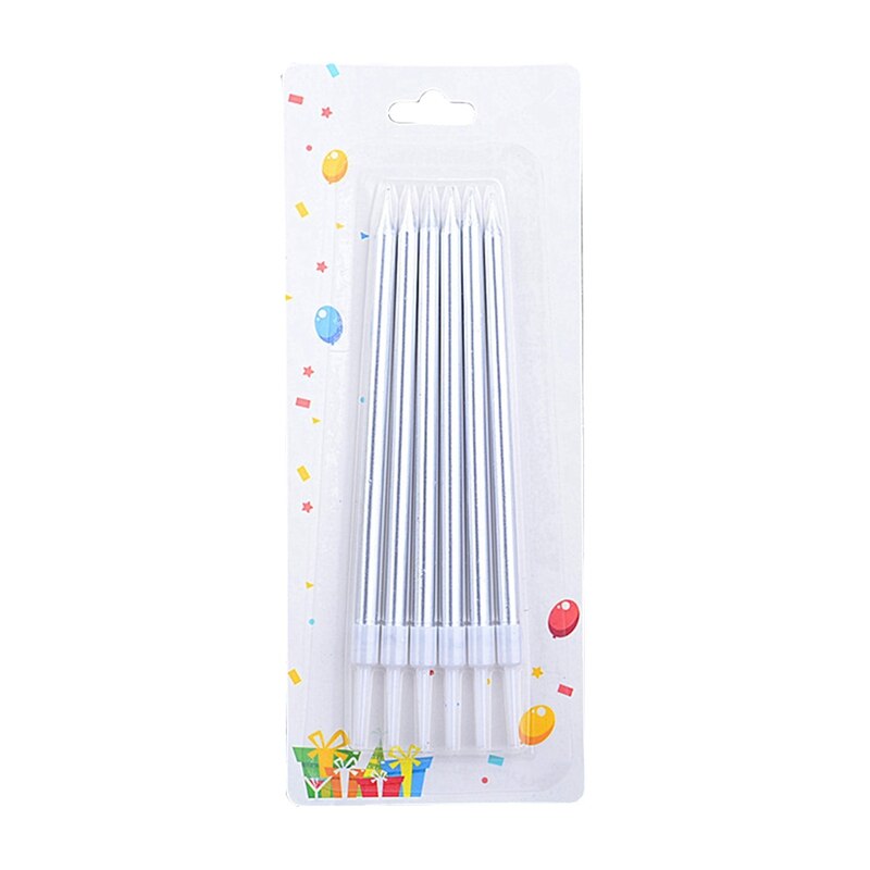 6Pcs Multi Color Long Pencil Candles Birthday Cake... – Grandado