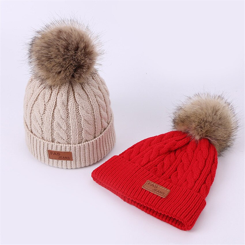 Gorro de invierno con pompones para niñas, gorros ... – Grandado