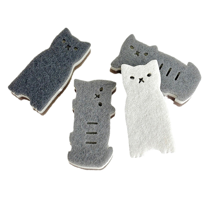4Pcs Cat Sponge Scouring Strong Water Absorption D... – Grandado