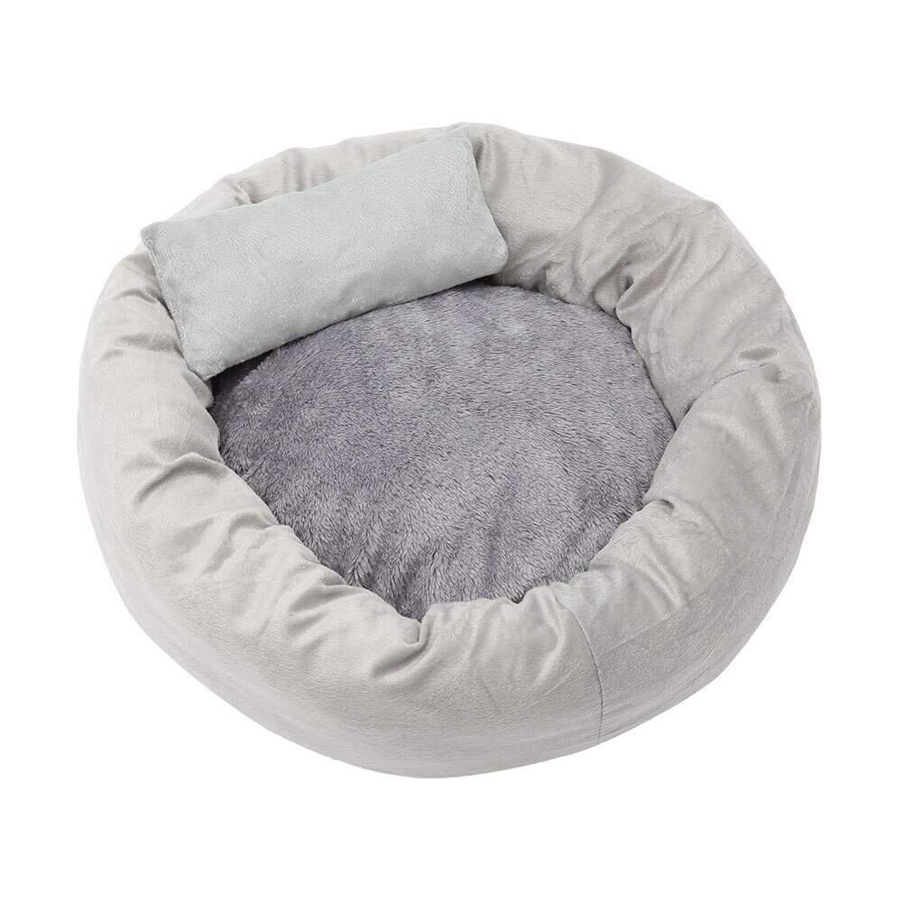 Removable Cat Bed Soft Velvet Gray Pet Beds for Do... – Grandado