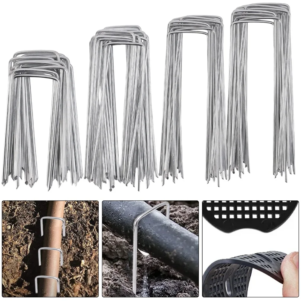 50/10x U-type Garden Stakes Reusable Galvanized La... – Grandado