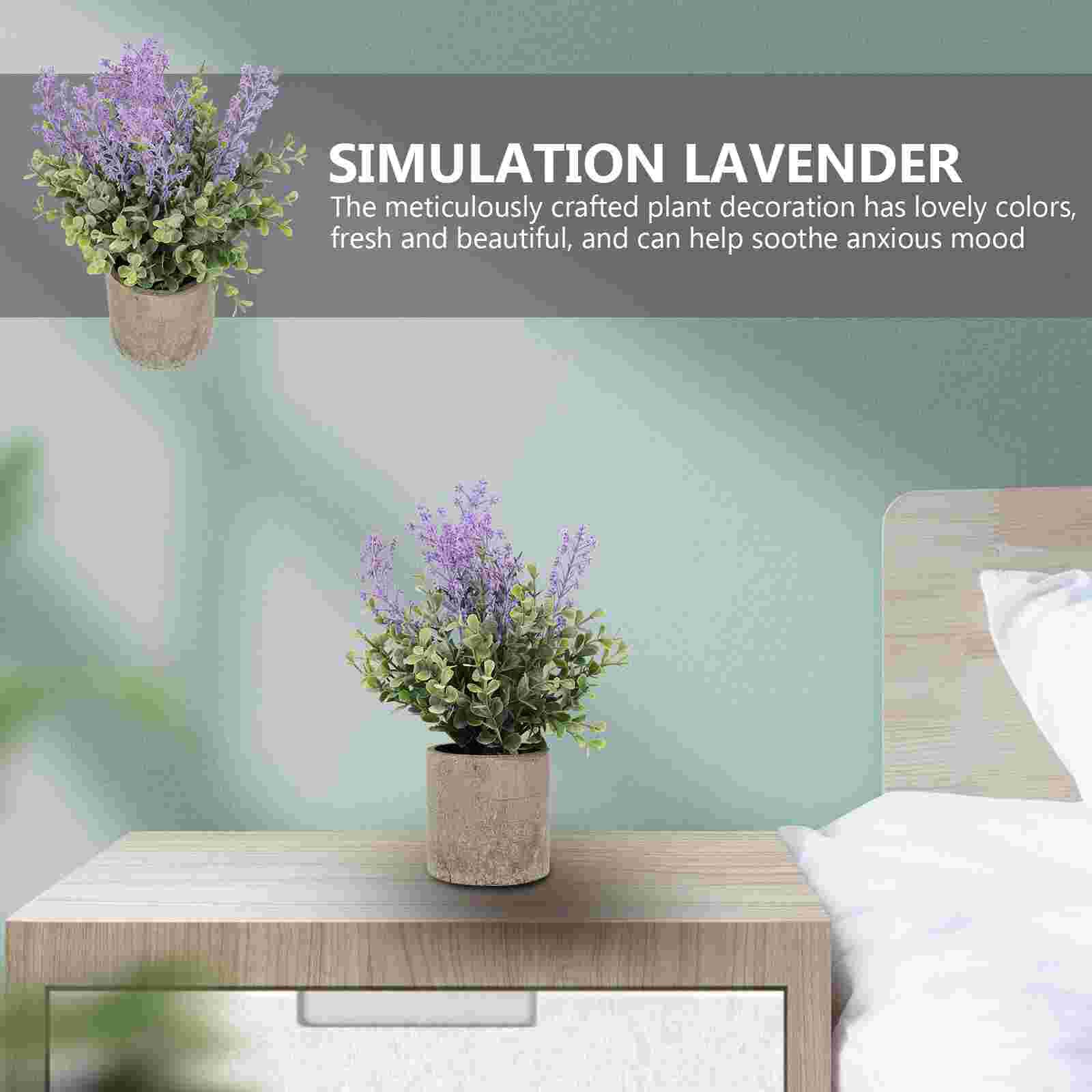 1pc Home Decoration Simulation Lavender Potted Orn... – Grandado