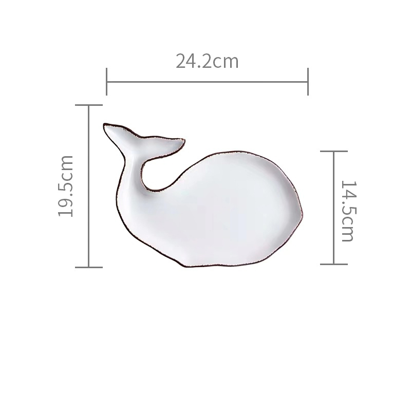 Japanese Ocean Ceramic Breakfast Plat Tableware Wh... – Grandado