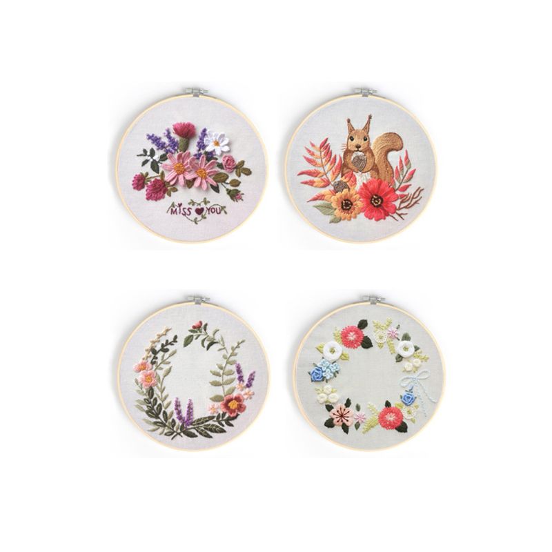 3D European Flowers DIY Embroidery Kit Handmade Cr... – Grandado