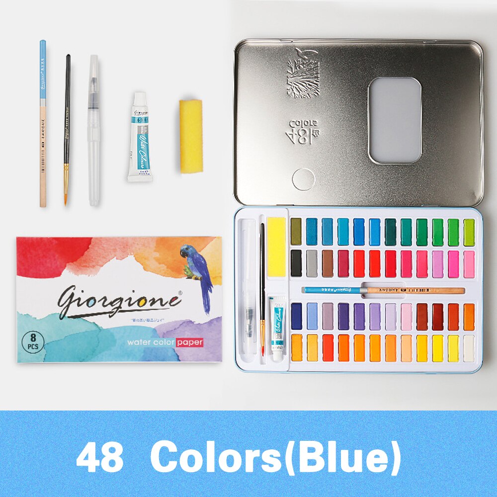 36/48 Kleuren Effen Water-Kleuren Verf Set Pigment... – Vicedeal