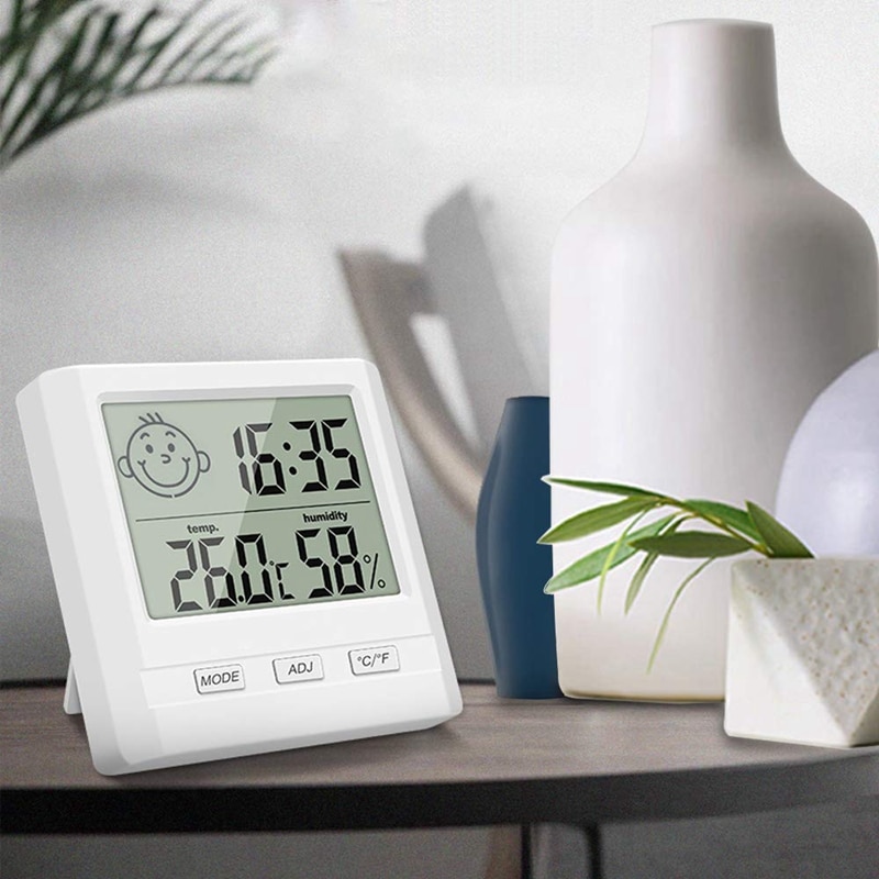 Digital Indoor Hygrometer Thermometer With Time Di... – Grandado