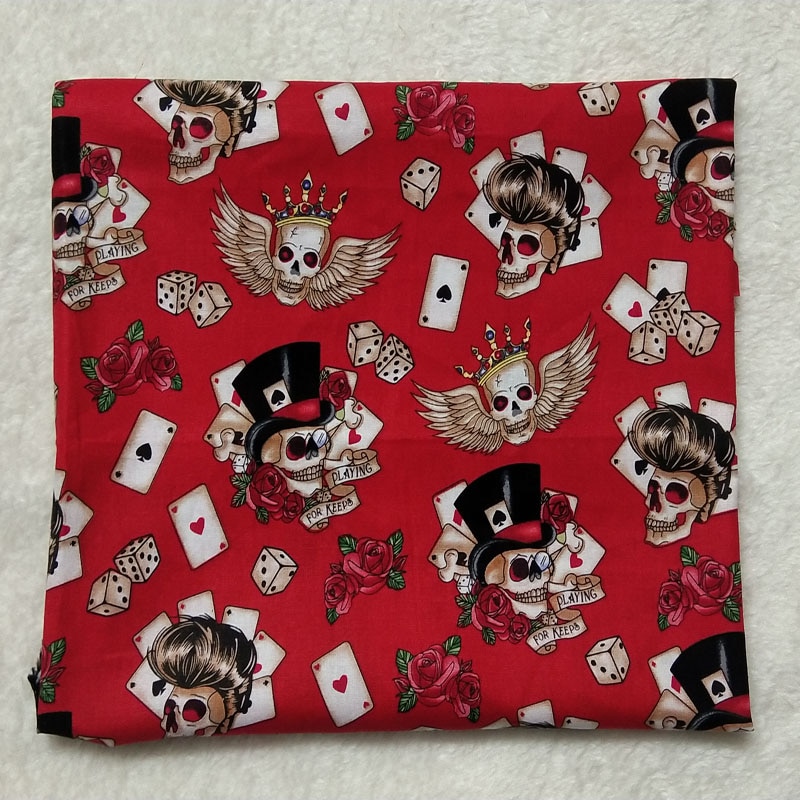 Vintage Punk Cool Red Casinos Poker Skull Printed ... – Grandado
