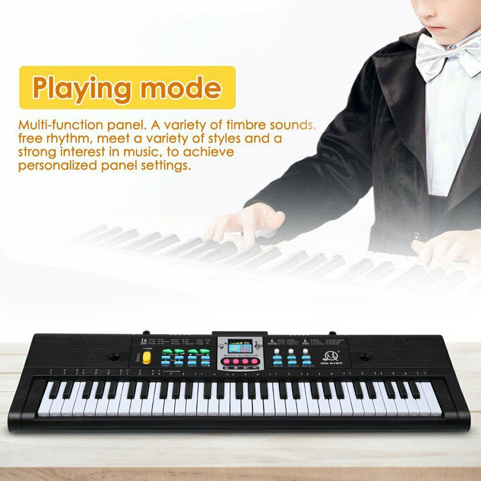 Portable 61-Key USB Keyboard Music Instruments Kid... – Vicedeal