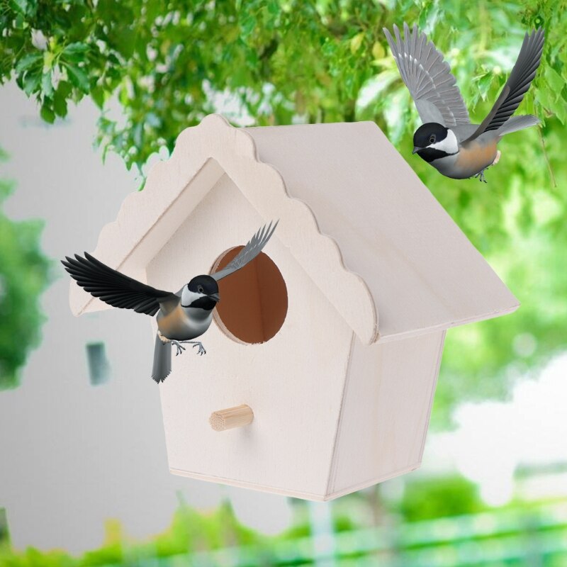 Bird Nest Natural Wood House Round Shaped Parrot W... – Vicedeal