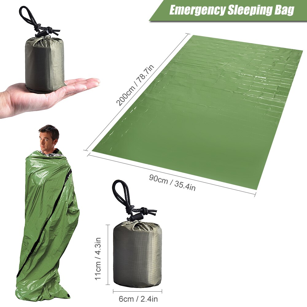 2 PCS Emergency Blanket with Compression Sack Port... – Vicedeal