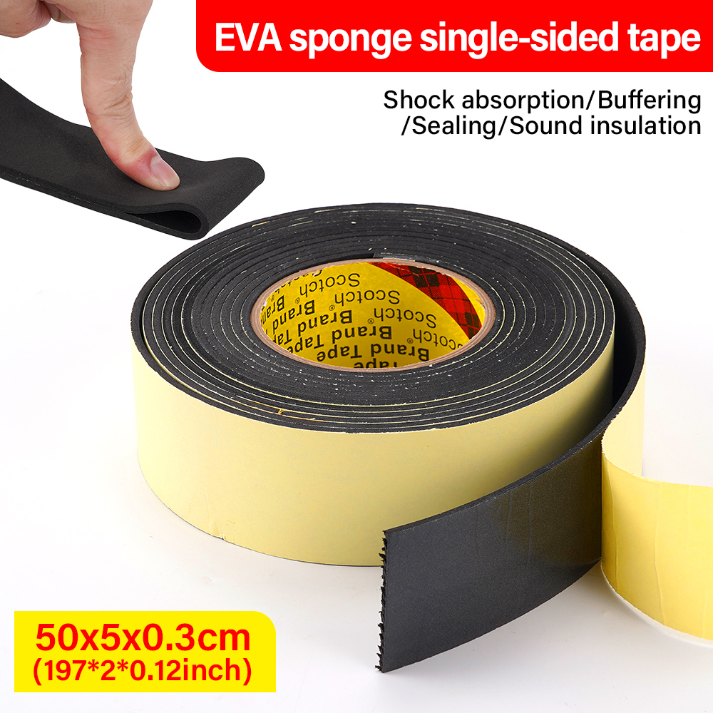 Rubber Self Adhesive Sponge Seal Strip Width 5m x ... – Grandado