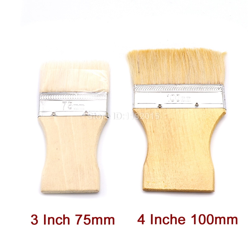 Wide Rectangular Khaki Bamboo Handle White Faux Wo... – Grandado