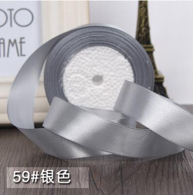 (25yards/roll) 1'' 2.5cm Silver Silk Satin Ribbon ... – Grandado