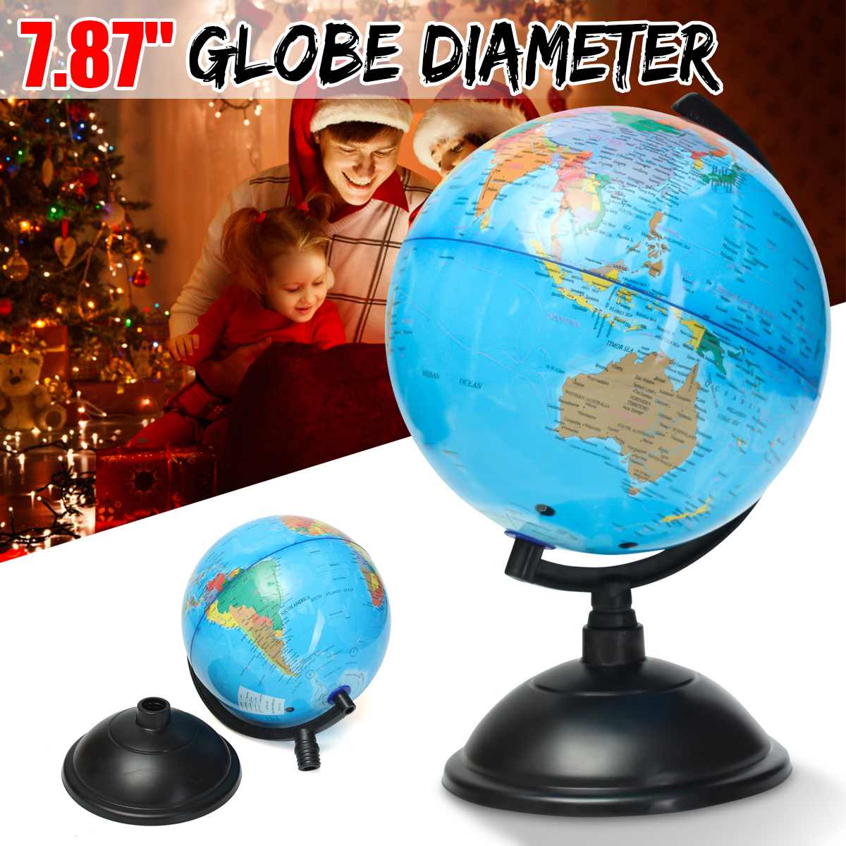 20cm Ocean World Globe Map With Swivel Stand Schoo... – Vicedeal