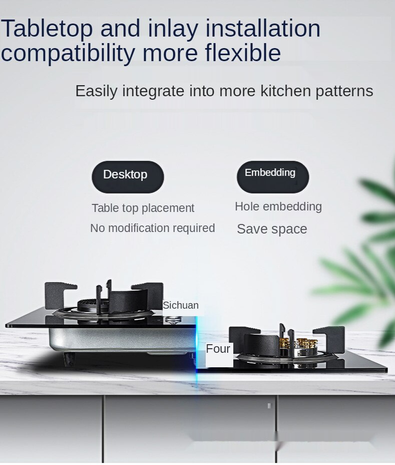 Built-in household double-head natural gas gas sto... – Vicedeal