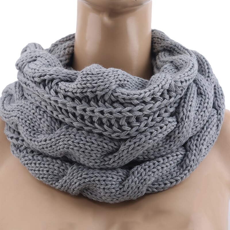 Knitted Snood Scarf Warm Winter Women Scarf Cashme... – Grandado